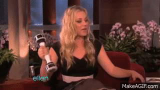 Kaley Cuoco Practicing on Make a GIF