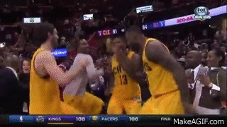LeBron James pulls 'Stone Cold Stunner' on Kevin Love on Make a GIF