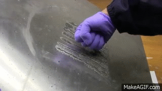 Gallium Induced Structural Failure of an Aluminum Sheet on Make a GIF