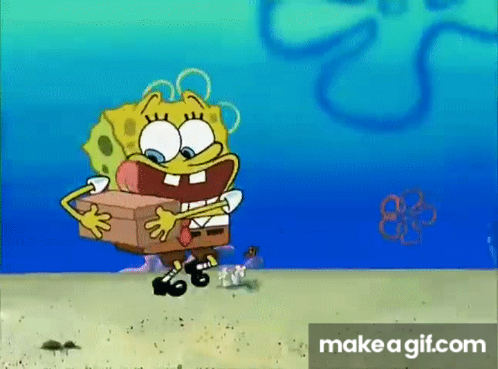 spongebob bumping into patrick's belly on Make a GIF