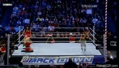 WWE SmackDown 11/29/11 | Divas Mistletoe on a Pole Match on Make a GIF
