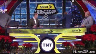 Shaq falls into Christmas tree on Make a GIF
