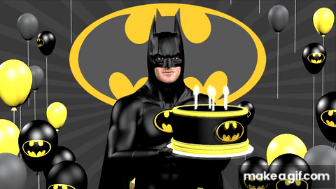 Batman says HappyB on Make a GIF
