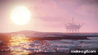 OIL RIG | Rust Background Video on Make a GIF