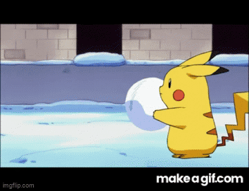 Pokemon - Bowling with Snowballs on Make a GIF