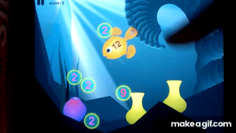 Motion Math Hungry Fish iPad app on Make a GIF
