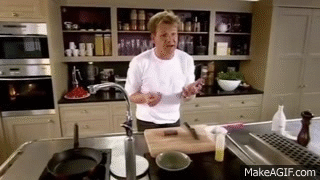 Gordon Ramsay's Crispy Salmon Recipe HD on Make a GIF