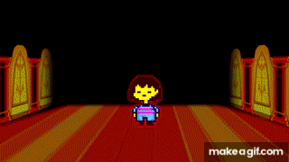 Frisk vs Ness (Undertale vs Earthbound) sprite animation on Make a GIF