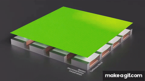 MEMS Continuous Deformable Mirror Close up on Make a GIF