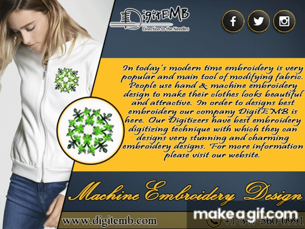 Machine Embroidery Design on Make a GIF