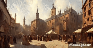 Using AI generated art to show the history of the world on Make a GIF