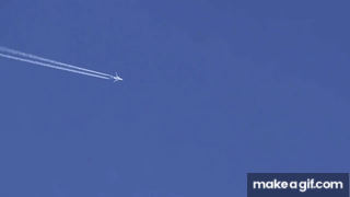Why planes leave streaks across the sky - Science Behind Contrails on Make a GIF