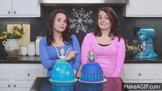 HOW TO MAKE A FROZEN PRINCESS CAKE - NERDY NUMMIES on Make a GIF