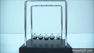 Newtons Cradle Animation Gif Newton's Laws Of Motion | Science Amino