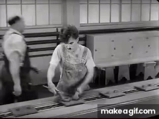 Charlie Chaplin - Tempos Modernos (1936) on Make a GIF