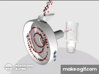 Hosokawa Alpine Spiral Jet Mill - Principle of Operation on Make a GIF