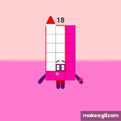Numberblock 18 sleeps until Christmas! on Make a GIF