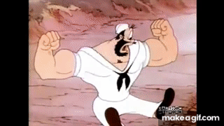 Bluto Exploding Chest Muscles on Make a GIF