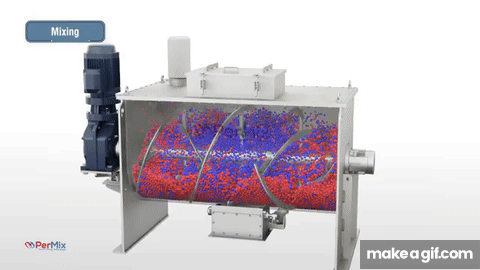 Permix Ribbon Mixer 3d Animation Powder Mixing Technology Equipment