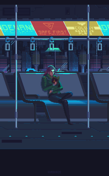 pixeloutput: Train by kirokaze | Tumblr on Make a GIF