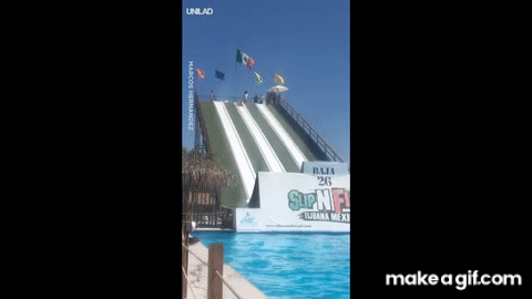 Fat guy jumps in pool V1 [House explosion] on Make a GIF