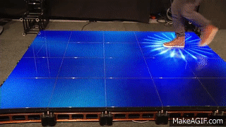 Interactive LED-floor witch touch sensors on Make a GIF