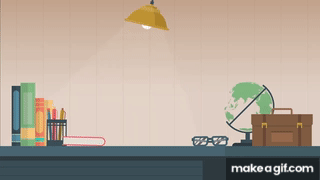 No Copyright Free Loop animated background Education Study Table Teacher Day Back to School on ...