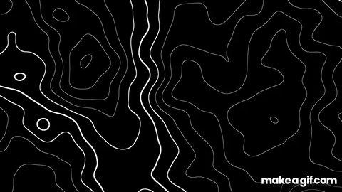 10 Hour Black & White Topographic Map Animation — Ambient 4K OLED Loop ...