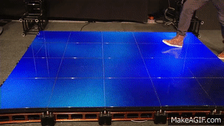 Interactive LED-floor witch touch sensors on Make a GIF