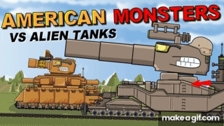 american monster vs alien tanks on Make a GIF