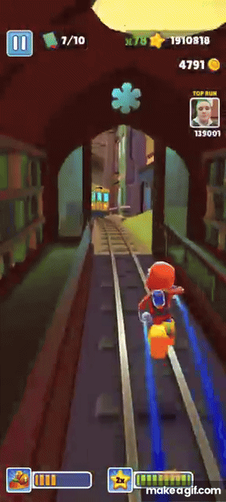 Subway surfers 1 hour Gameplay no commentary free to use on Make a GIF