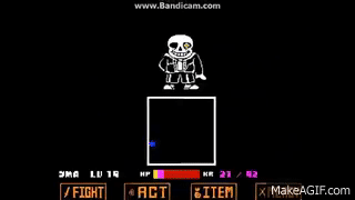 Undertale - Genocide run - Sans on Make a GIF