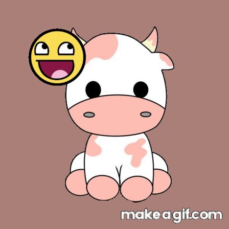 Cute Animated Cow Gif