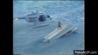 Amazing footage - Dramatic Boat Rescue by helicopter on Make a GIF
