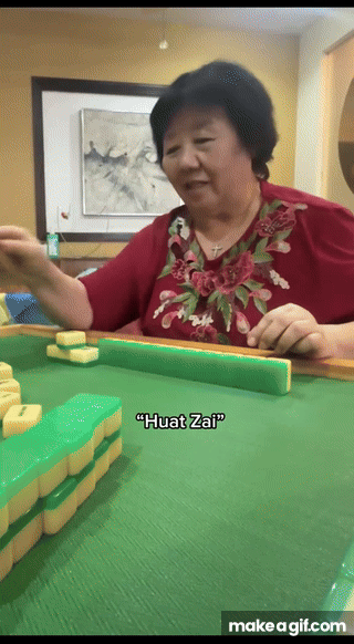 chinese new year 初一. Blud is NOT the mahjong wizard😭🙏🏻 on Make a GIF