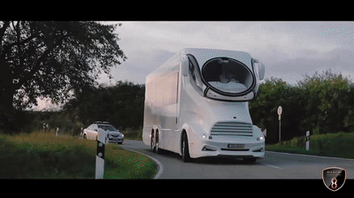 This RV is a luxury yacht on wheels on Make a GIF