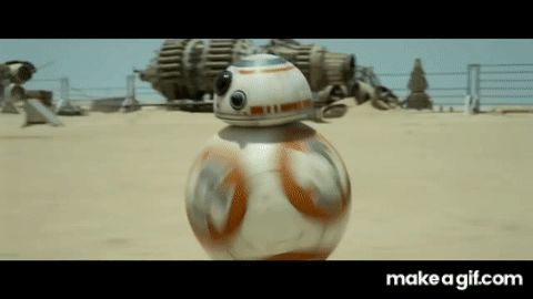 All BB8 sounds e scenes from The Force Awakens on Make a GIF