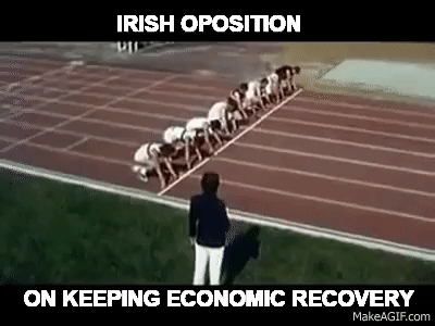 Irish opposition on economic recovery on Make a GIF