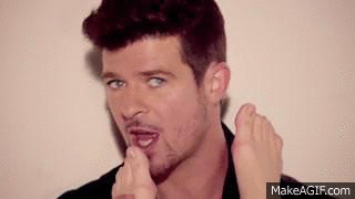 Blurred lines feet in face on Make a GIF