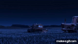 Tractor Tipping with Mater and Lightning McQueen | Pixar Cars on Make a GIF