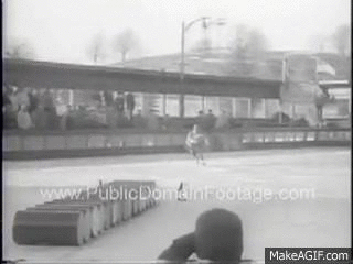 Ice Skating Barrel Jump Fail on Make a GIF