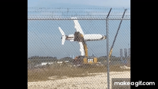 Florida Man Flies Jet With Excavator Like a Toy Plane on Make a GIF