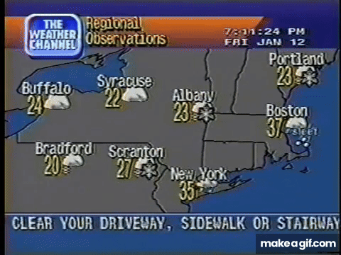 Weather Channel local forecast (1996) on Make a GIF