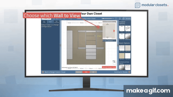 Modular Closets Design Tool Walkthrough on Make a GIF