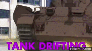 Girls und Panzer: TANK DRIFTING!!!! on Make a GIF