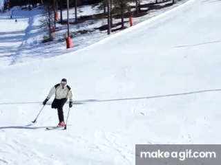Amputee Skiing / Skiing on one leg / amputee / disabled on Make a GIF