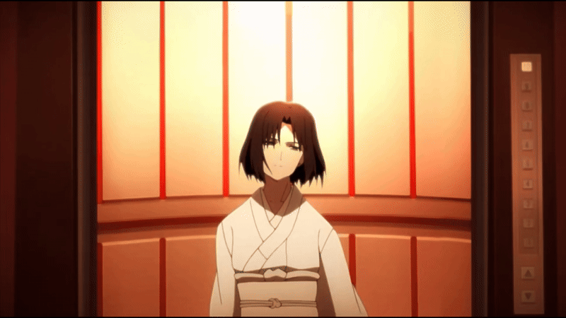 Shiki Ryougi grand entrance on Make a GIF