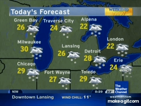 Local Forecast- Light Snow and Freezing Rain on Make a GIF