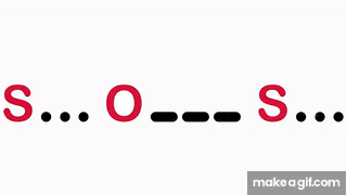 SOS Morse Code {1 HOUR} Emergency Distress Signal on Make a GIF