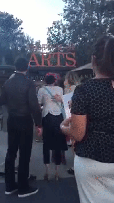 Paget Brewster at the Pageants of the Masters on Make a GIF